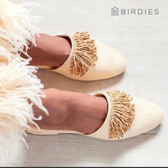 Birdies | Shoes | Birdies Natural Raffia Fringe Slides Size 5 New ...